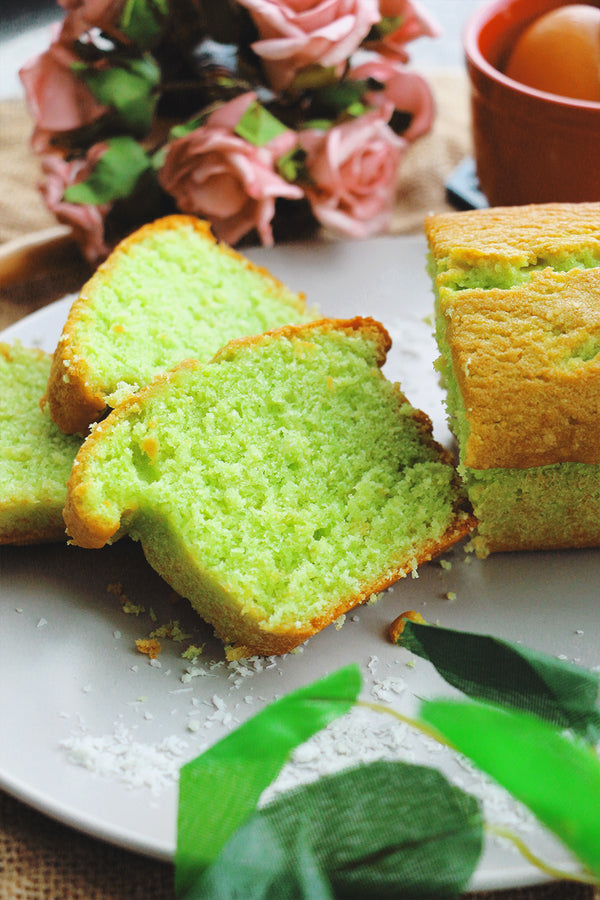 Pandan Desiccated Coconut Loaf Cakes Baking Kit | Bakestarters